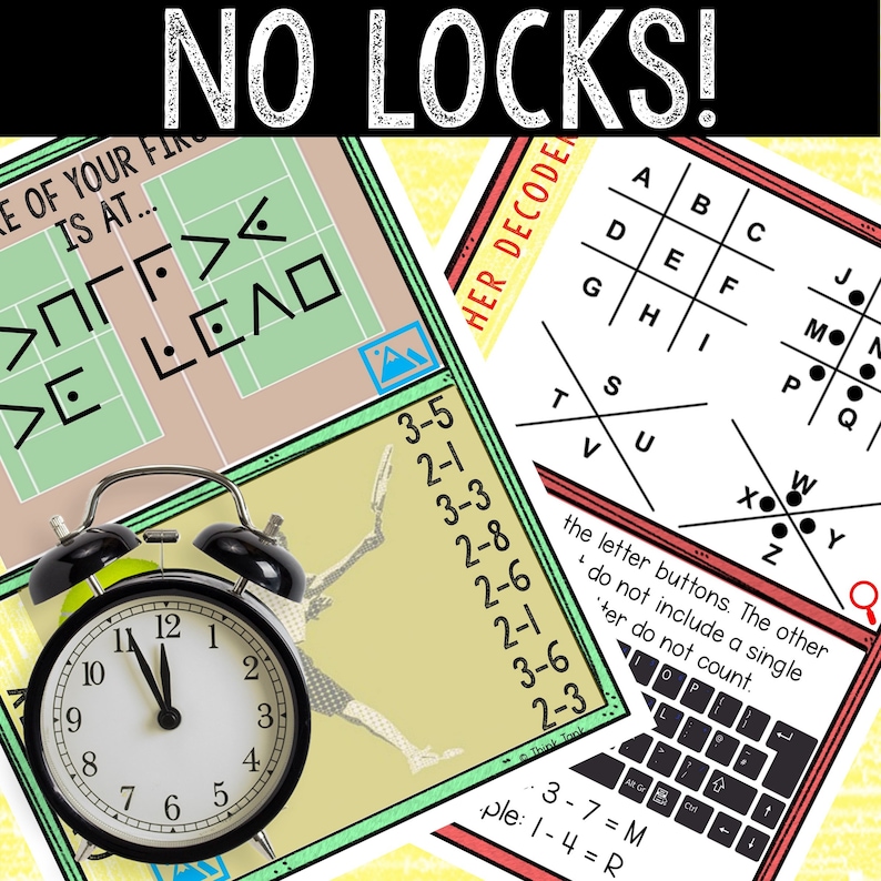 Escape Room for Kids DIY Printable Game Tennis Team Escape - Etsy