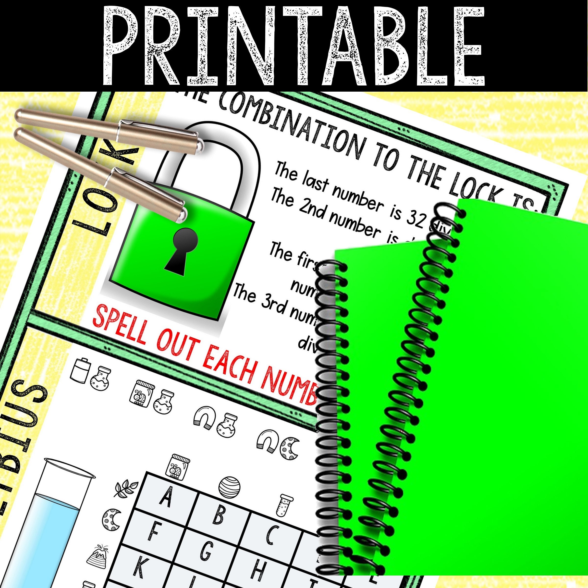 Escape Room for Kids DIY Printable Game Evil Scientist | Etsy