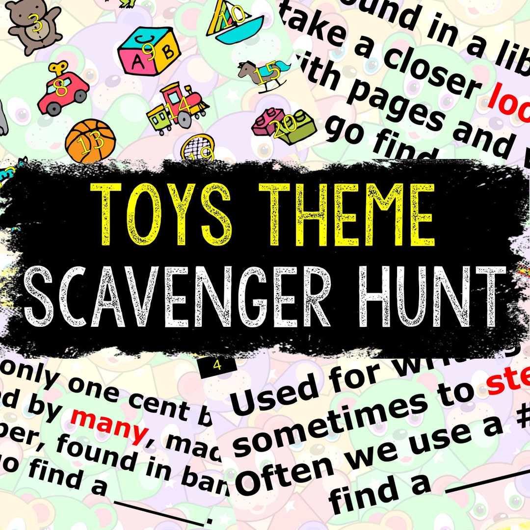 Toys Theme Virtual Scavenger Hunt for Kids - Digital Party Game – Zoom ...