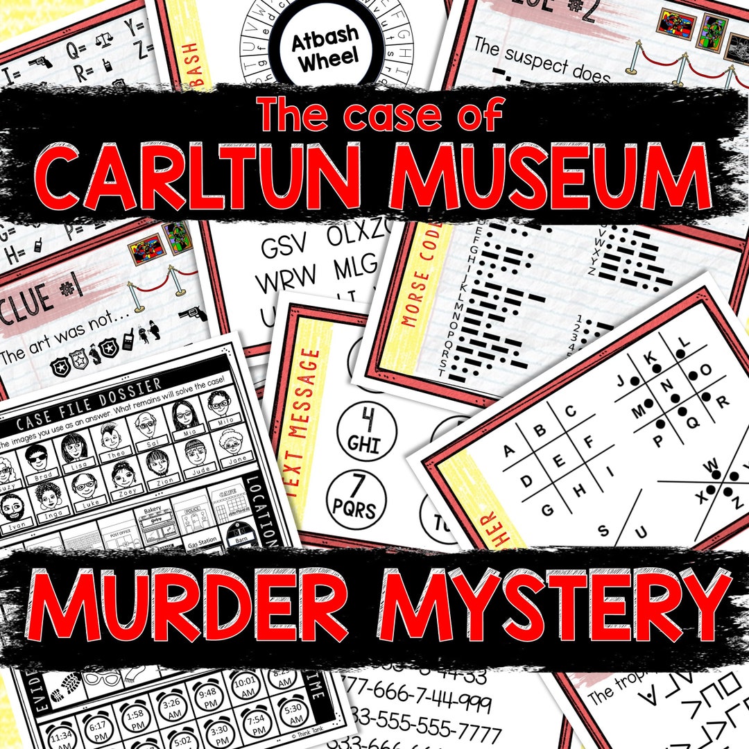 Murder Mystery Game for Kids Spy Party Museum Art Secret Agent Codes ...