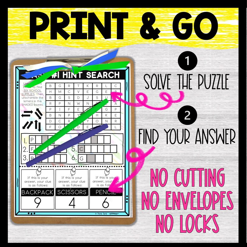 Back to School Escape Room for Kids - Printable Party Game - Kids ...