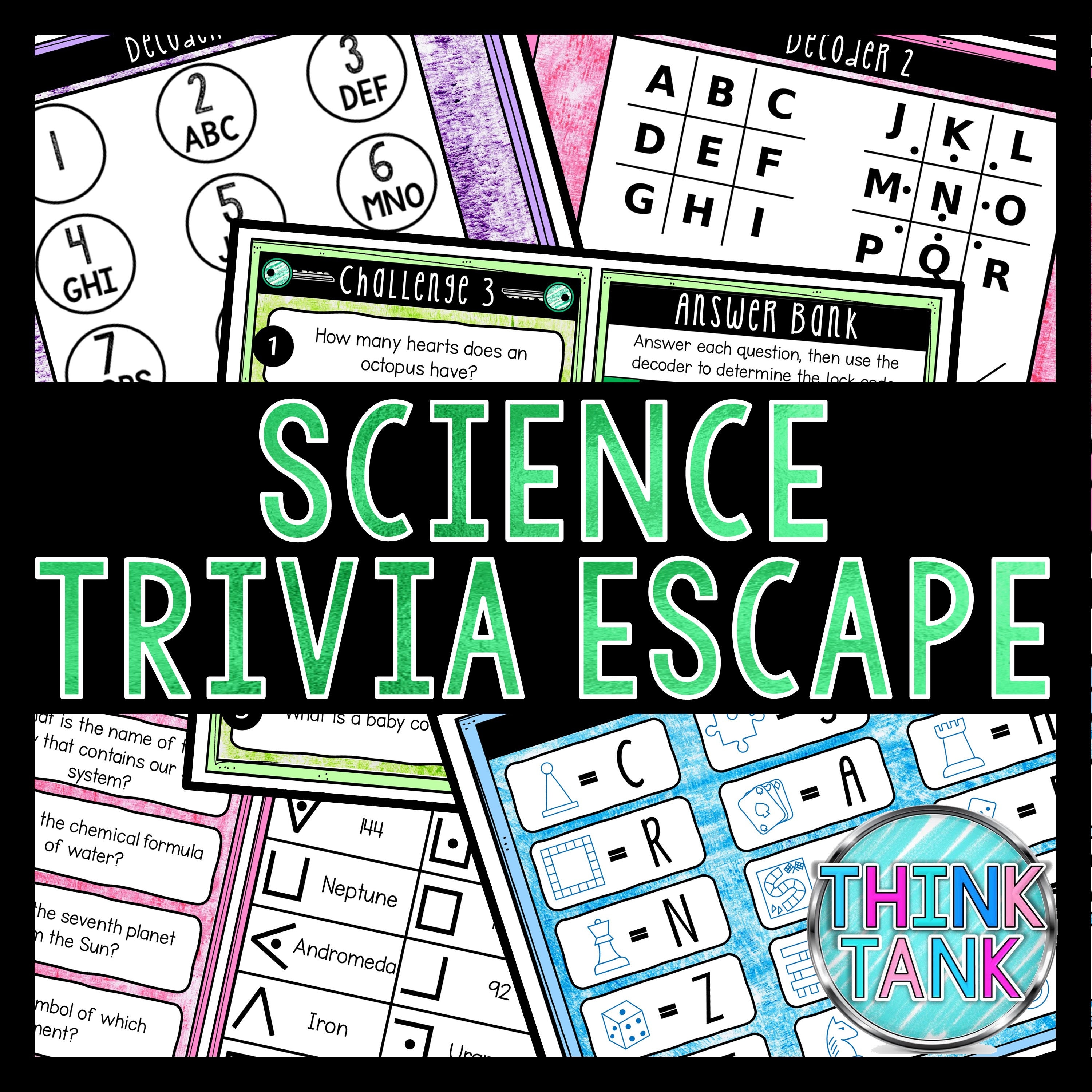 Science Trivia Game Escape Room for Kids Printable Party - Etsy