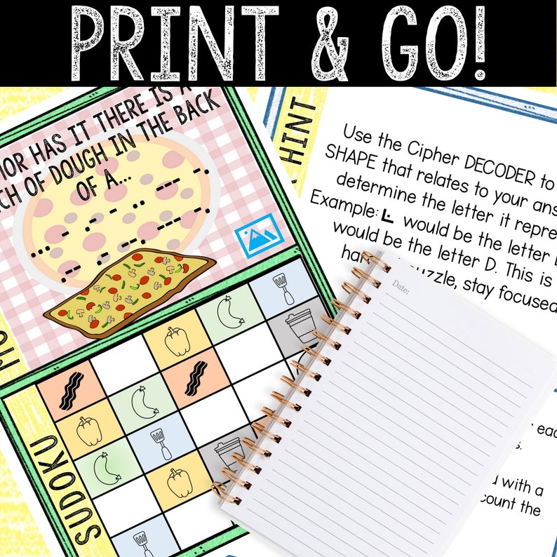 Escape Room for Kids Printable Party Game Pizza Pizzaz - Etsy