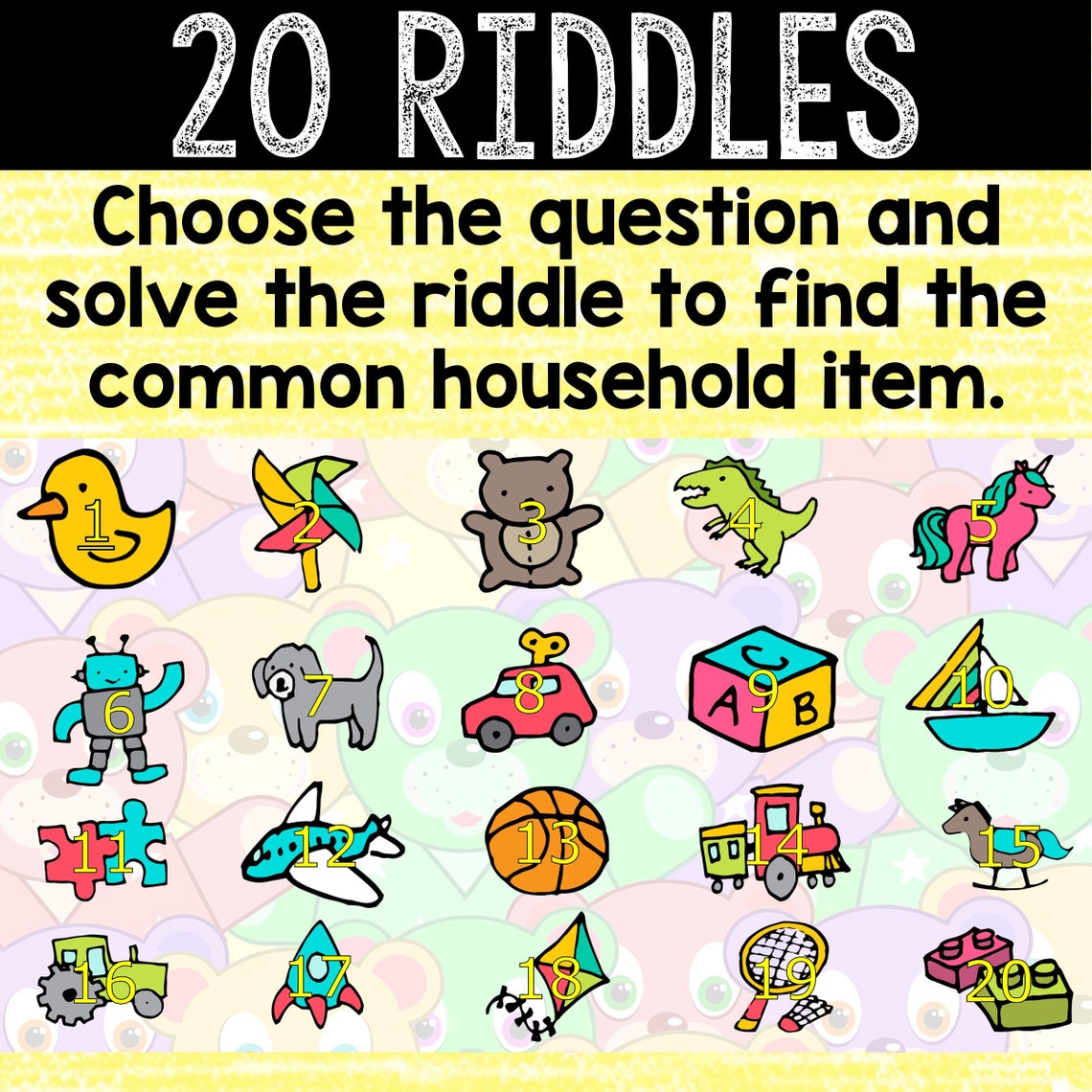 Toys Theme Virtual Scavenger Hunt for Kids Digital Party - Etsy