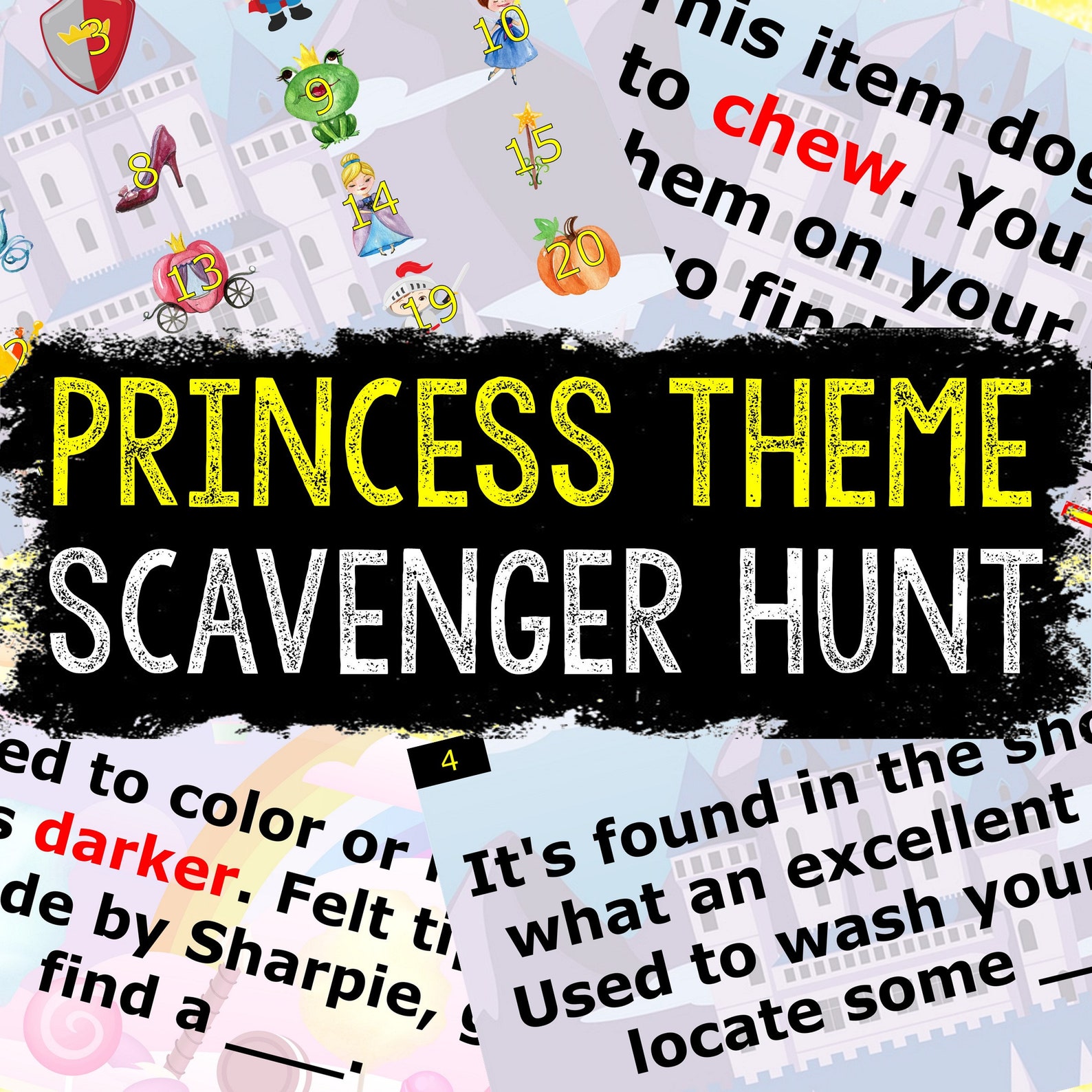 Princess Fairytale Theme Virtual Scavenger Hunt for Kids - Etsy