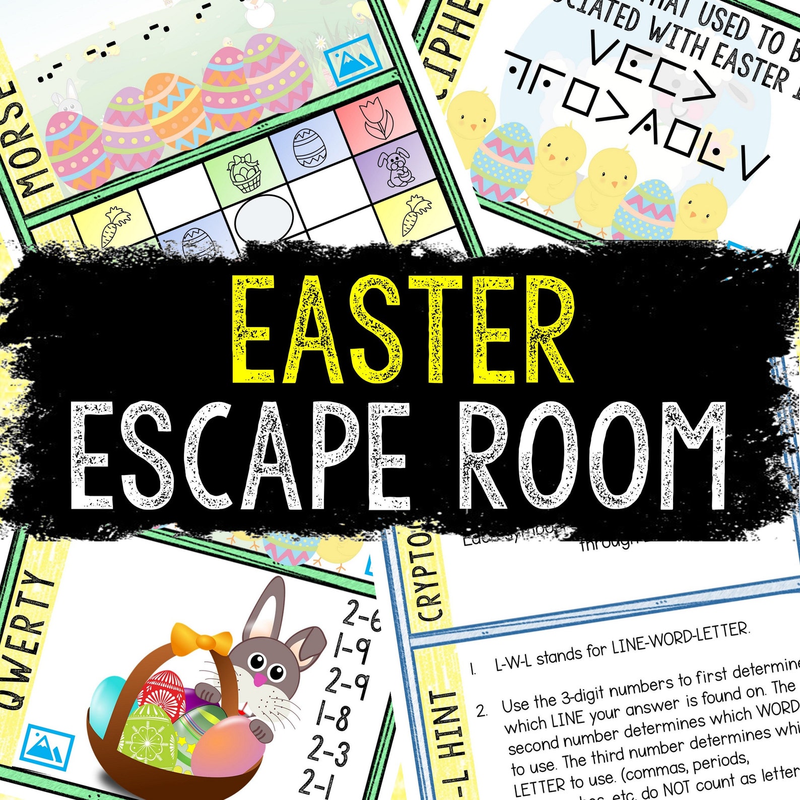 Easter Escape Room Game for Kids Printable Party Game | Etsy