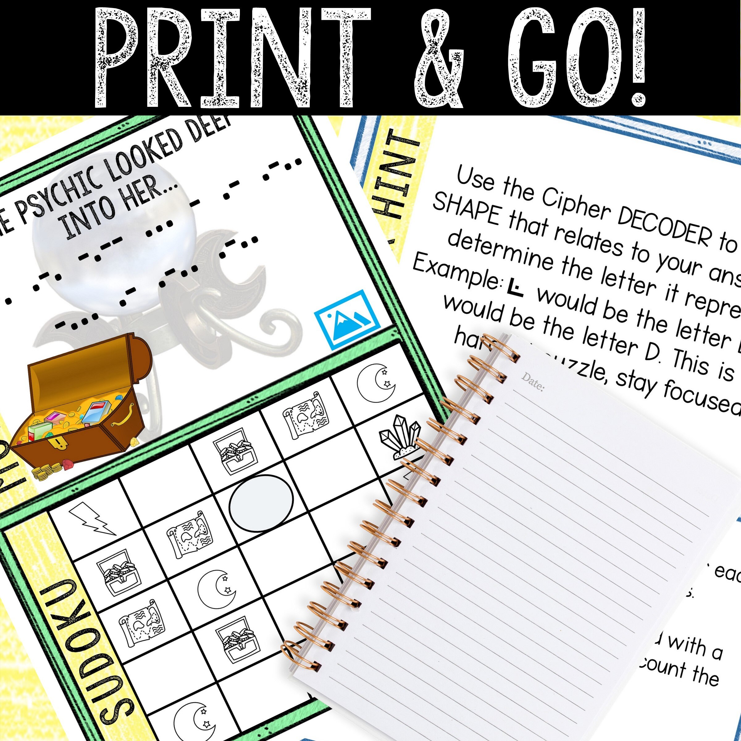 Escape Room for Kids Printable Party Game Fortune Teller | Etsy