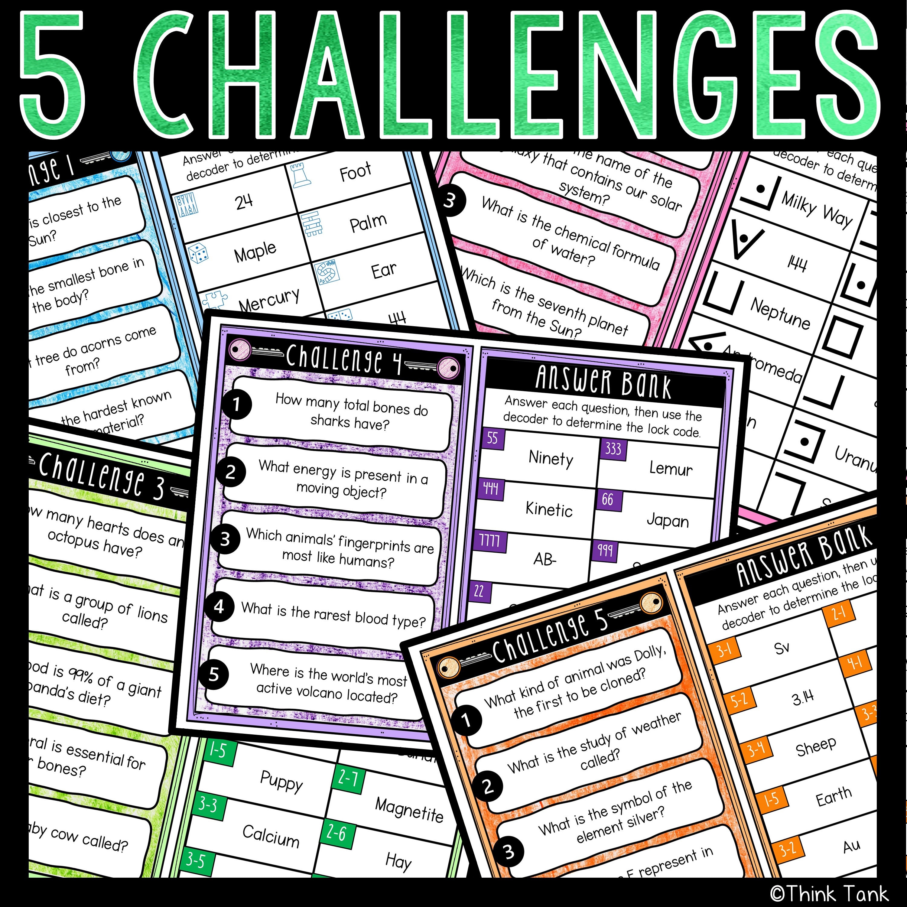 Science Trivia Game Escape Room for Kids Printable Party - Etsy