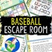 Escape Room for Kids Printable Party Game Baseball Escape Room Kit ...