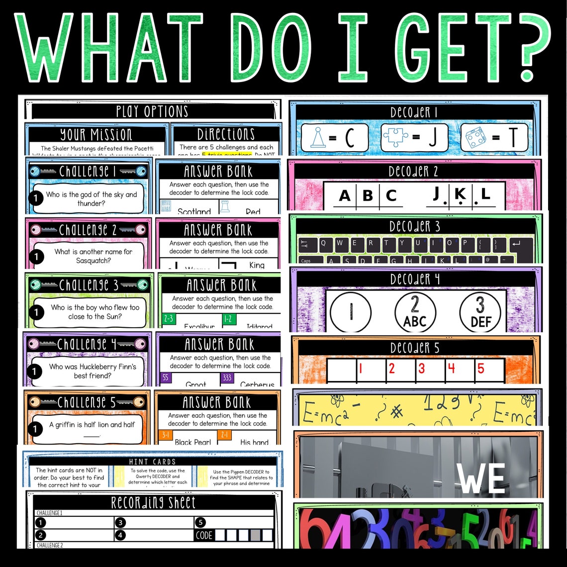 Myths & Legends Trivia Game Escape Room for Kids Printable - Etsy