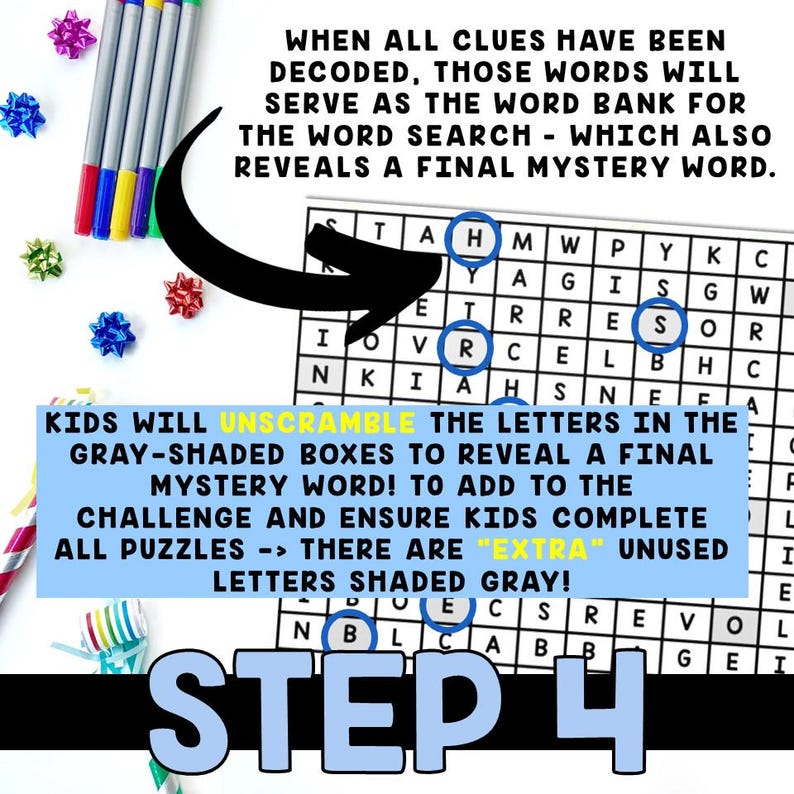 Easter Escape Room Word Search, Printable Party Game for Kids, Holiday ...