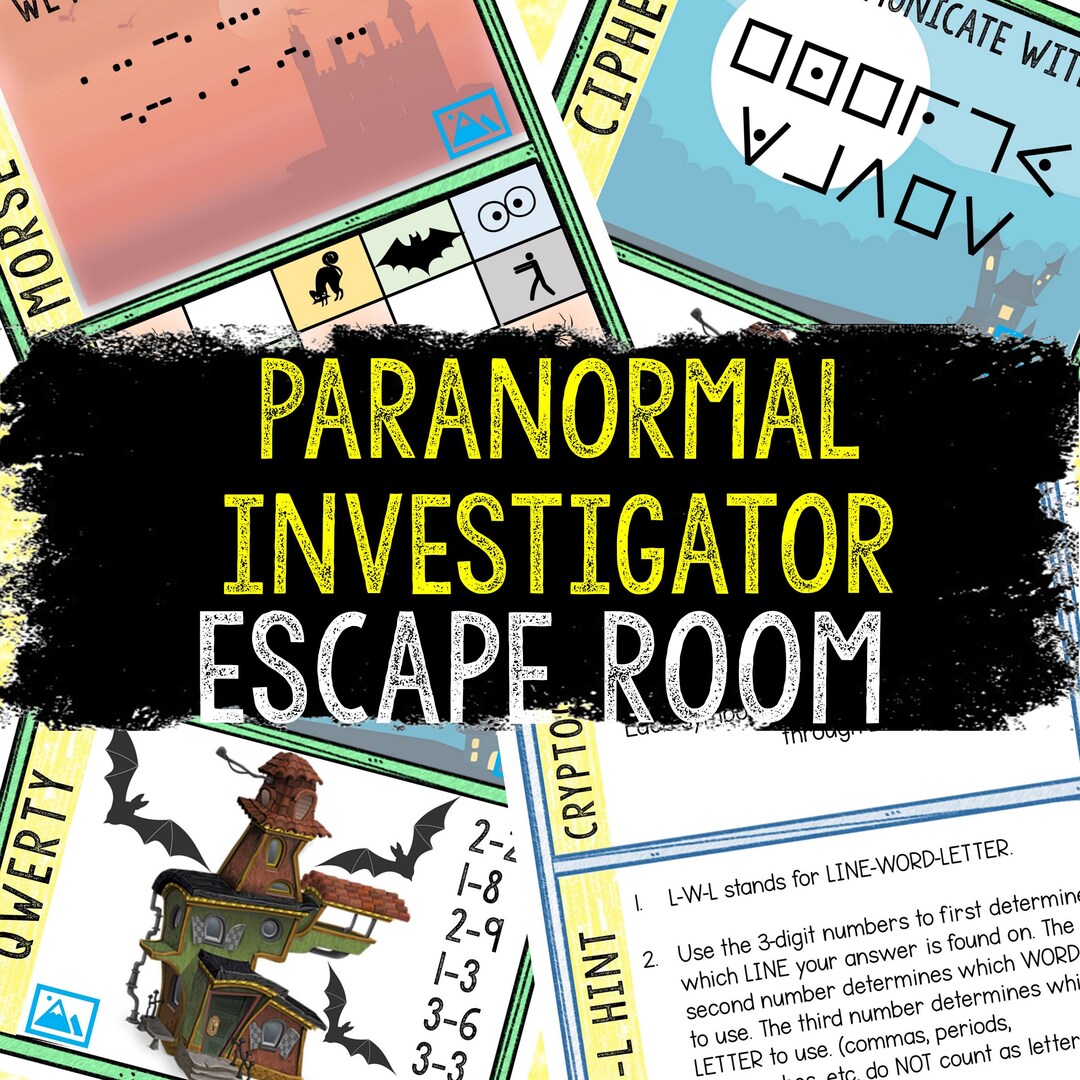 Escape Room for Kids - Printable Party Game – Paranormal Investigator ...