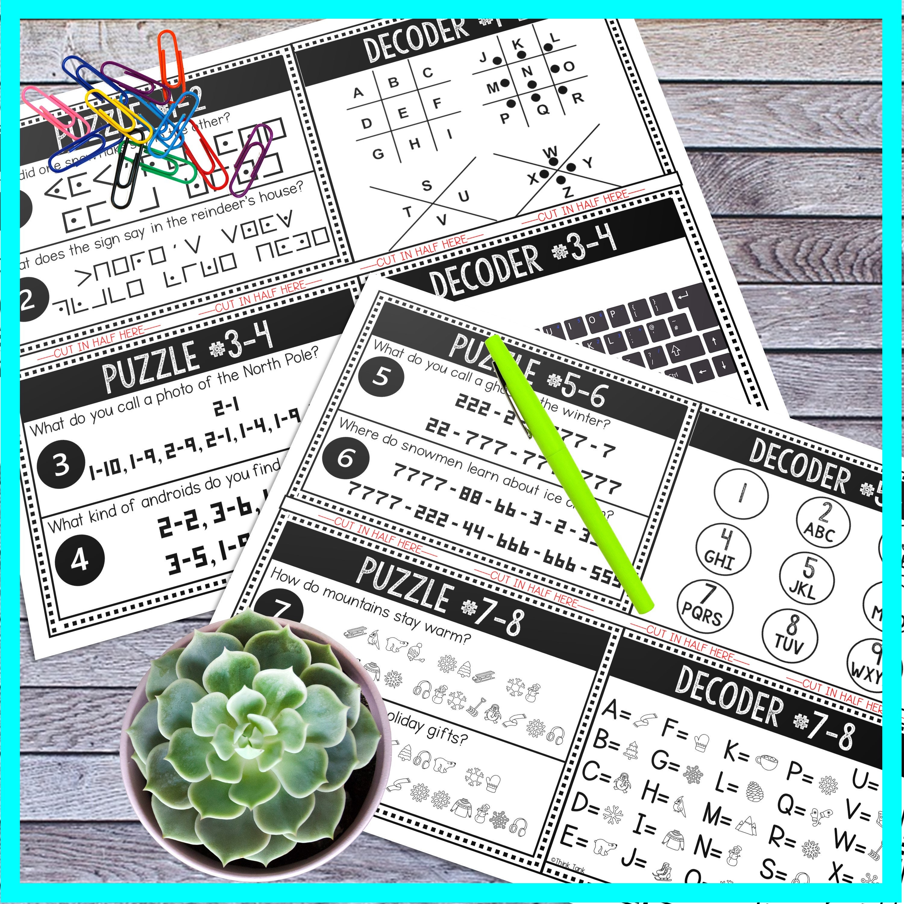 Winter Riddles Game Scavenger Hunt for Kids Escape Room - Etsy