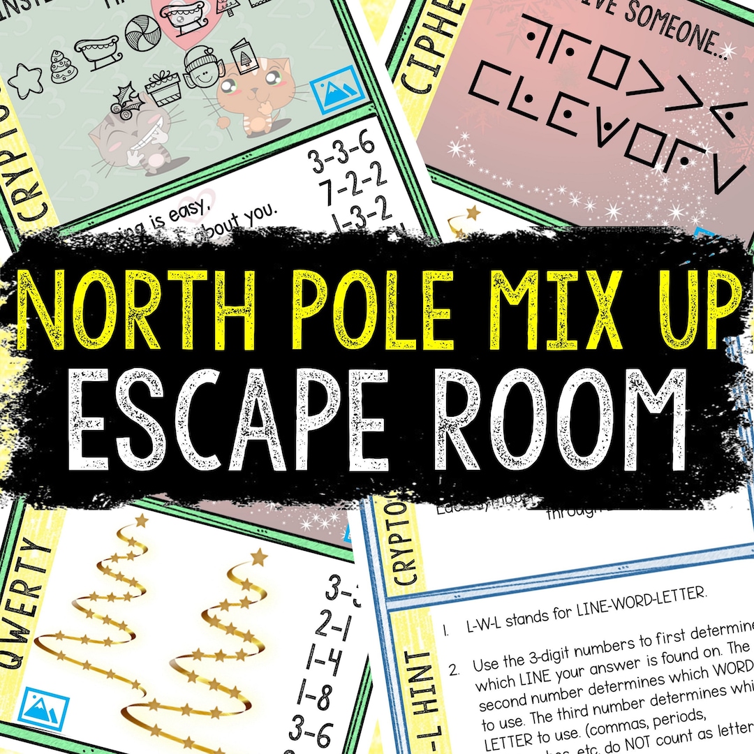 Christmas Escape Room for Kids - Printable Party Game – North Pole Mix ...