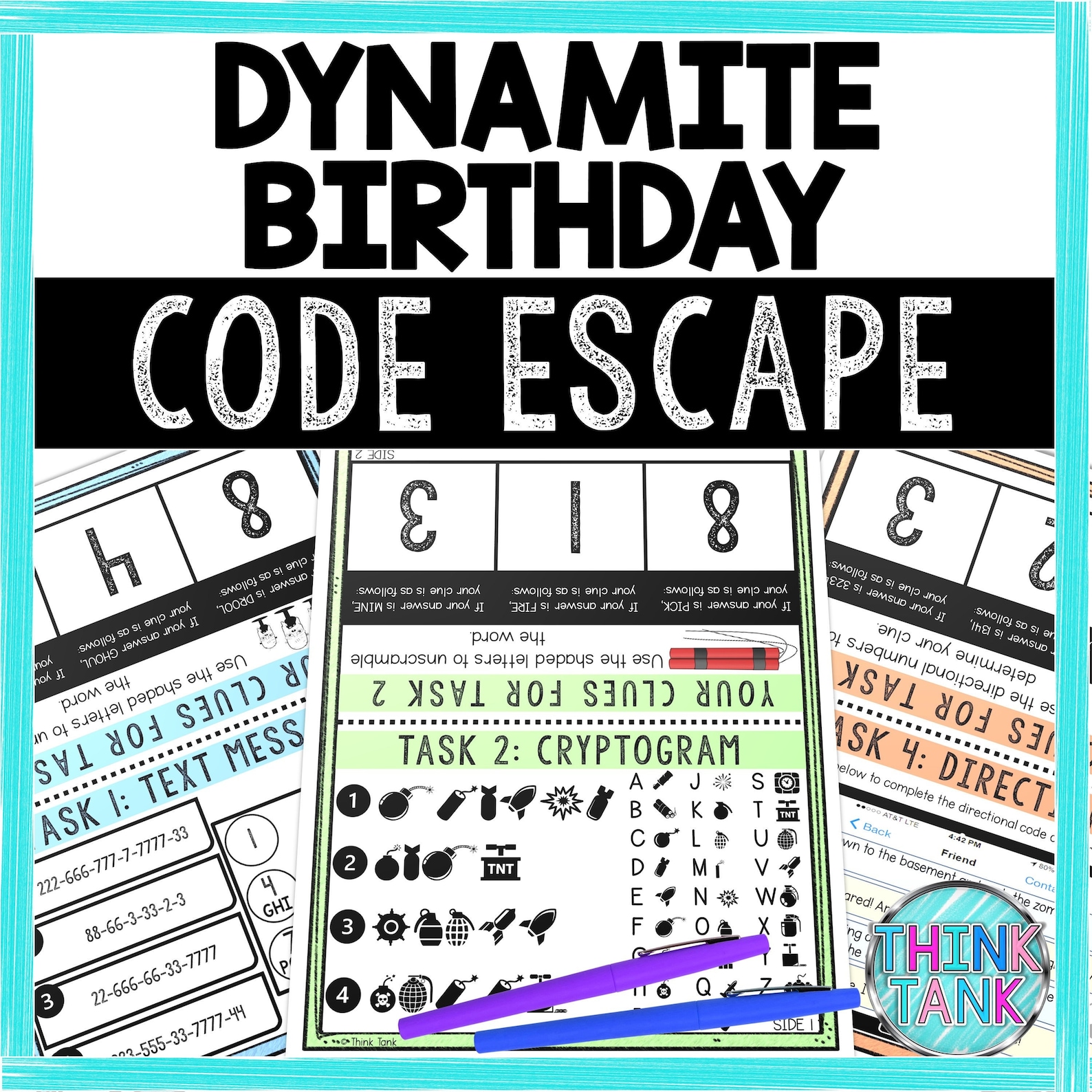 Dynamite Birthday Escape Room Code for Kids Printable Party - Etsy
