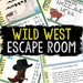 Escape Room for Kids - Printable Party Game – Wild West Escape Room Kit ...