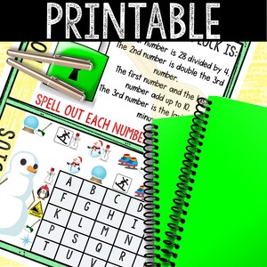 Escape Room for Kids Printable Party Game Snow Days Escape Room Kit ...