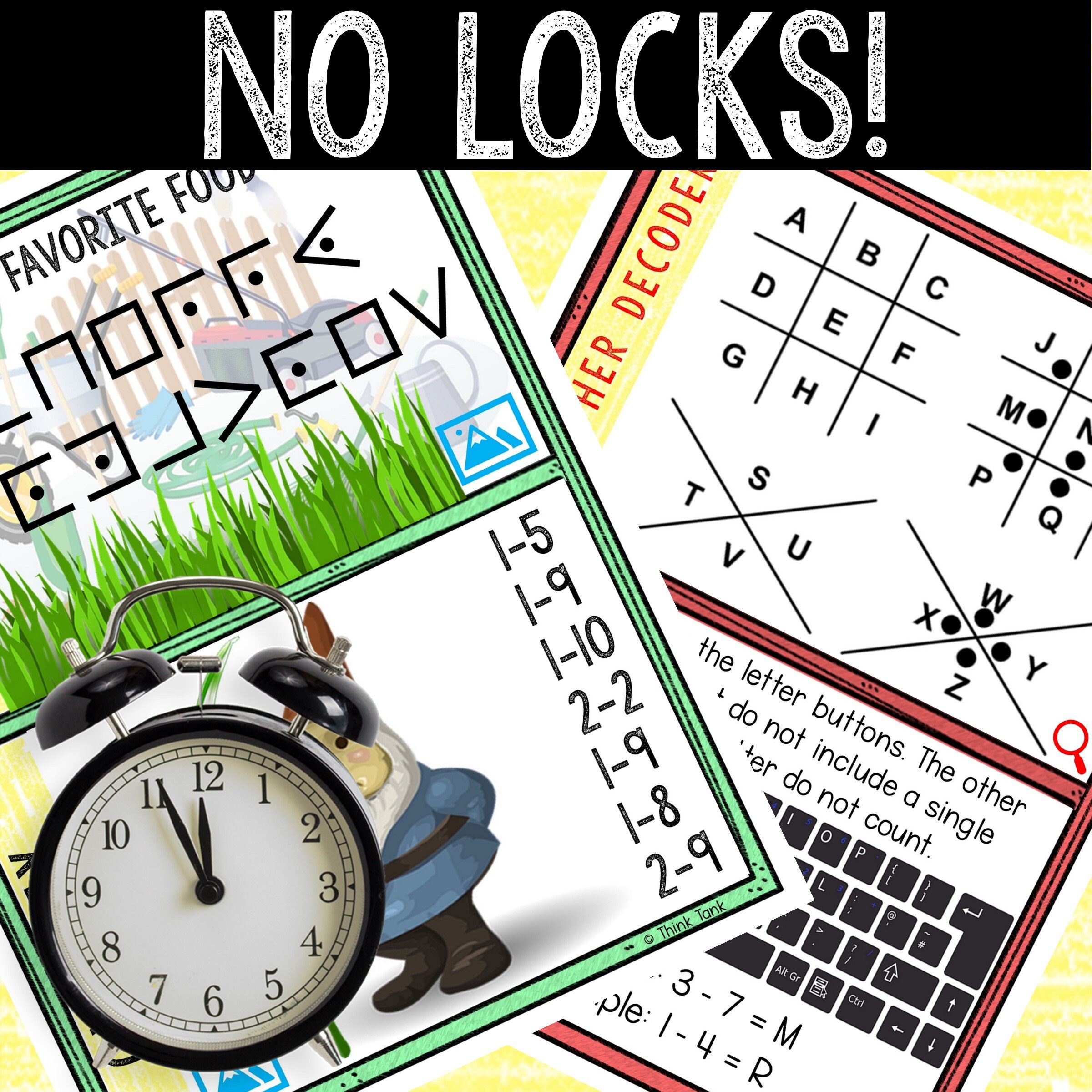 Escape Room for Kids Printable Party Game Gnome Way Escape - Etsy