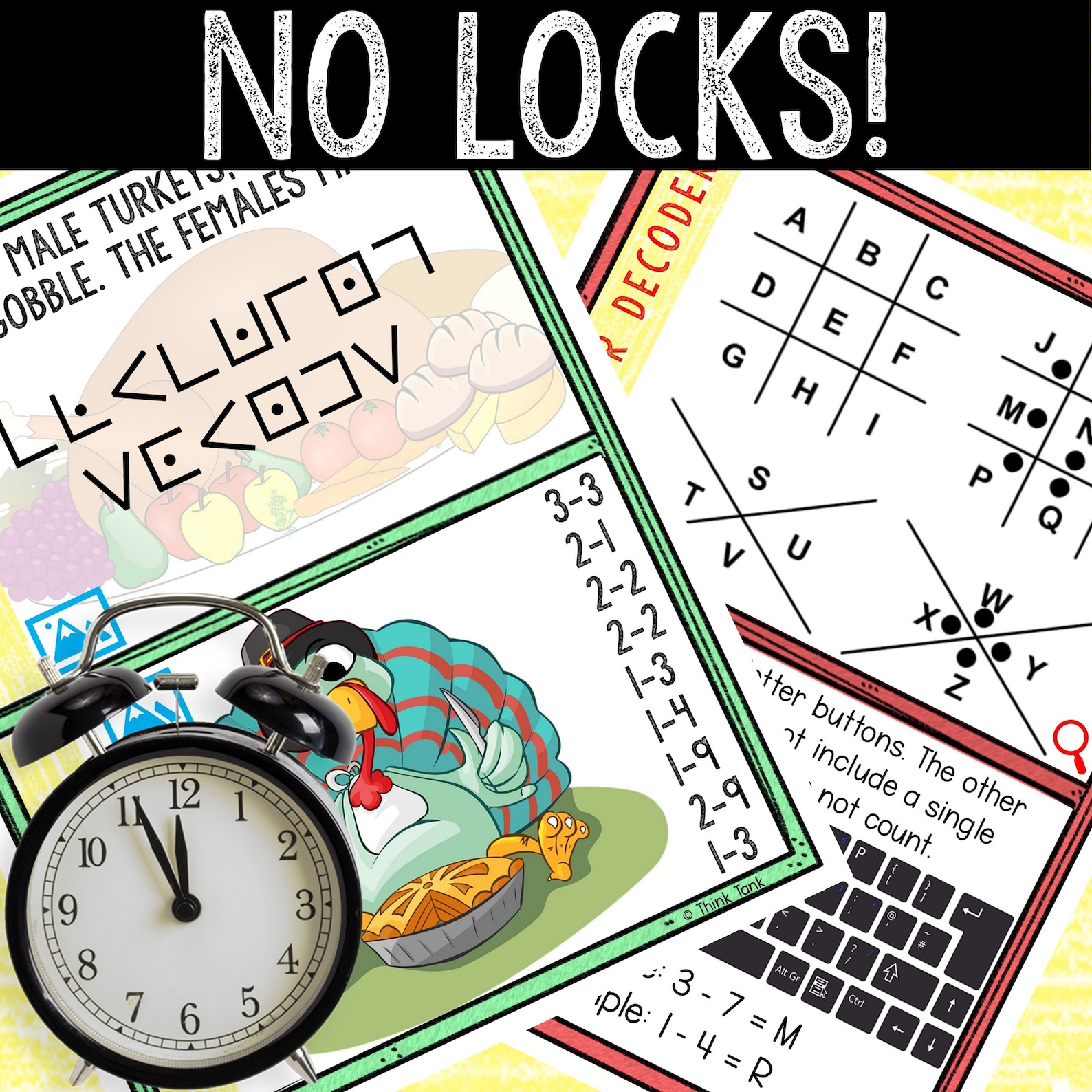 Thanksgiving Escape Room for Kids, Printable Party Game, Escape Room ...