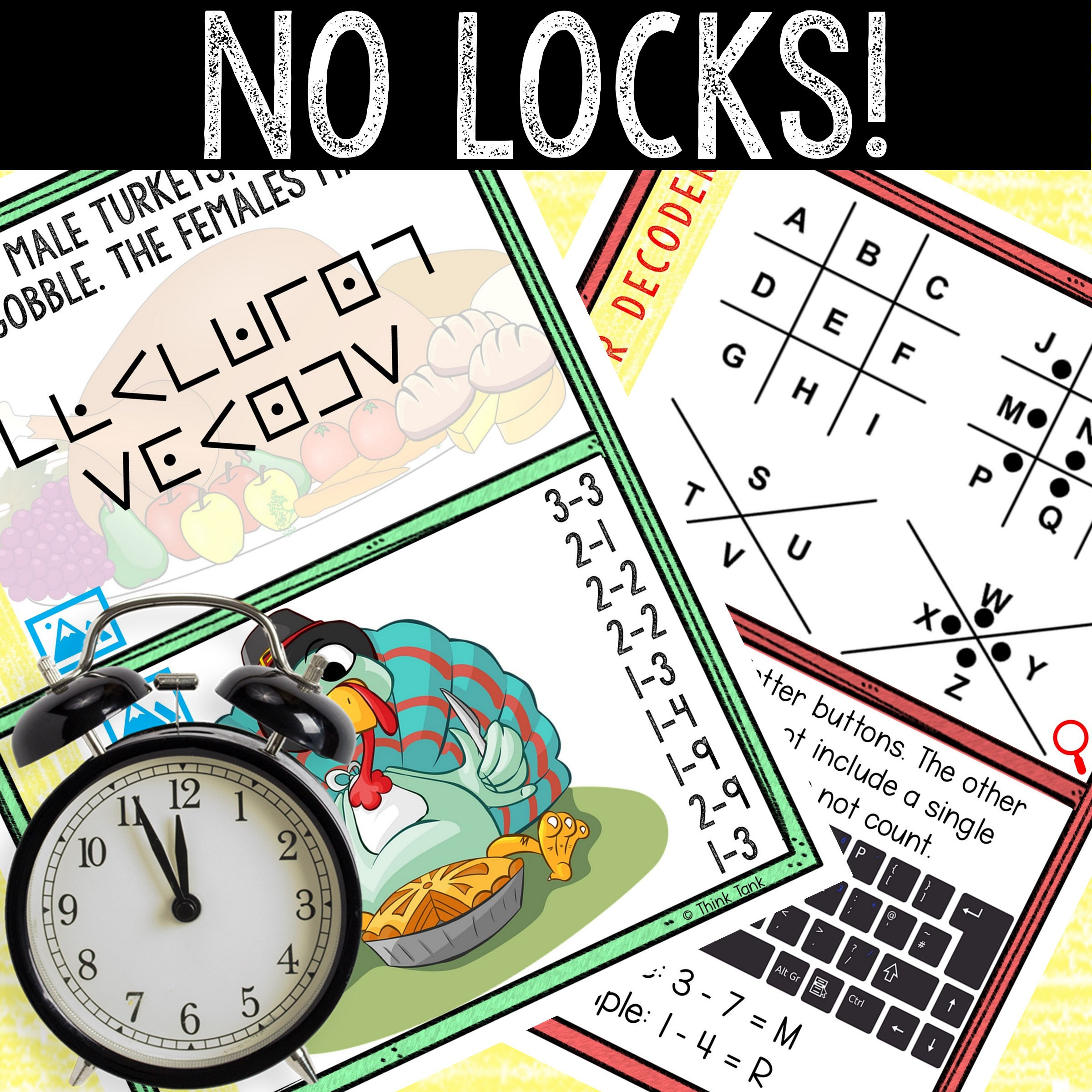 Thanksgiving Escape Room for Kids Printable Party Game - Etsy