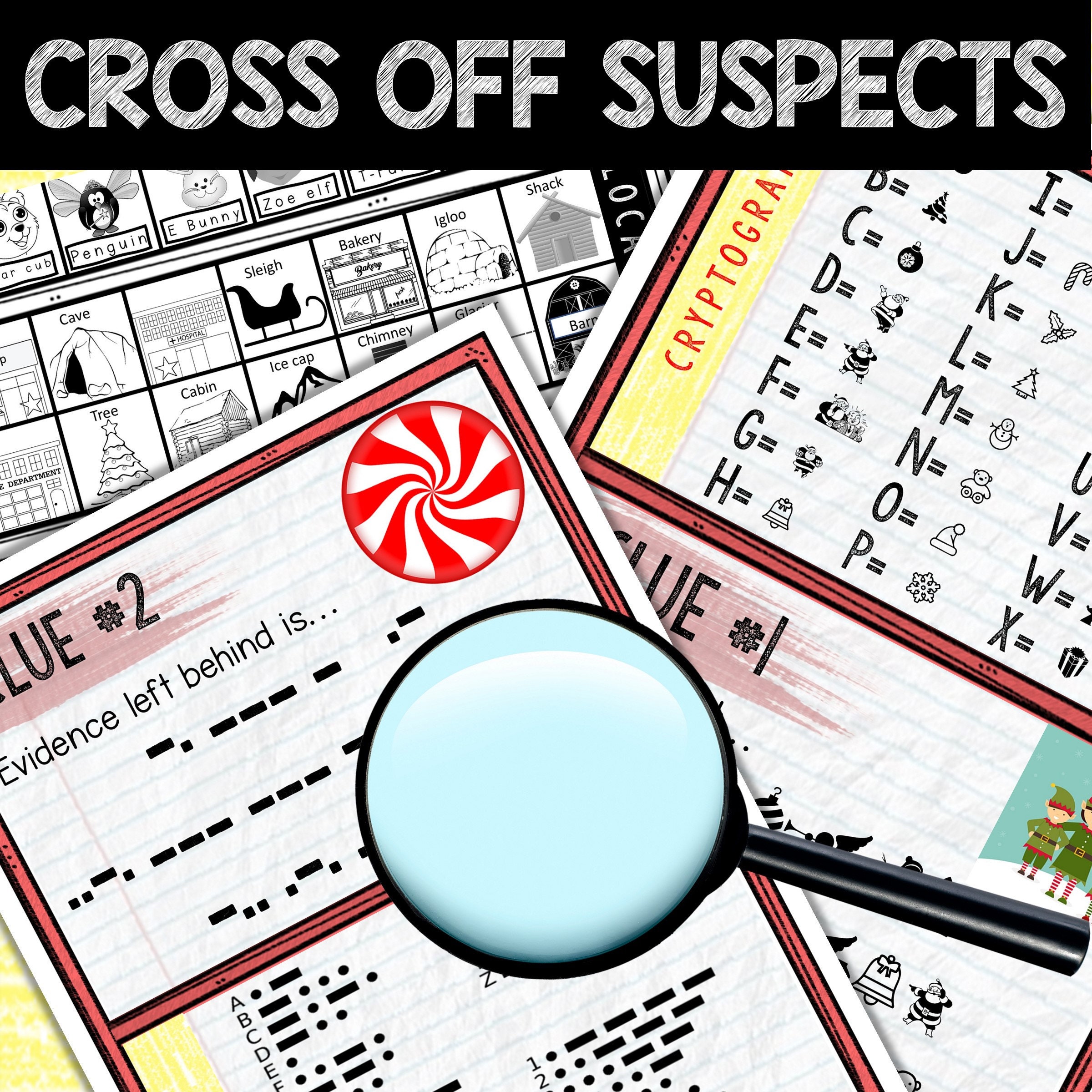 Christmas Clues Murder Mystery Game for Kids – Spy Party – Secret Agent ...