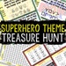 Superhero Theme Treasure Hunt for Kids Printable Puzzle Game Indoor ...