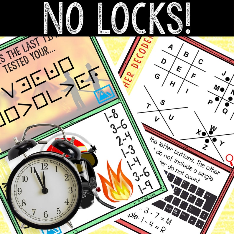 Escape Room for Kids Printable Party Game Firefighter Fun - Etsy