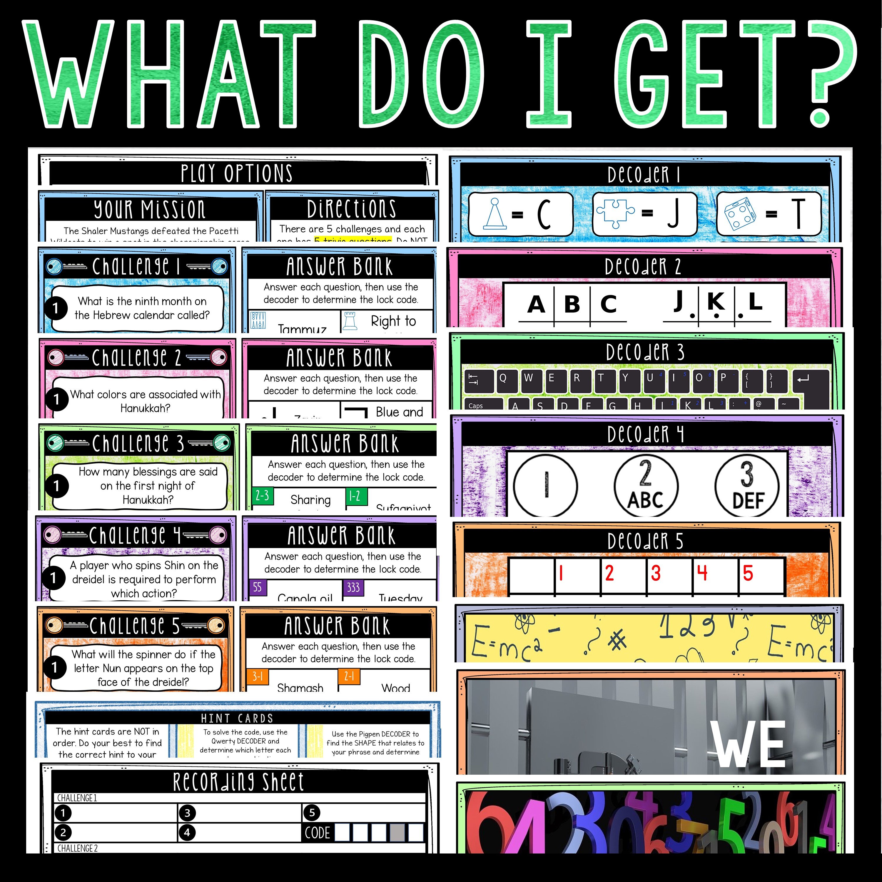 Hanukkah Trivia Game - Escape Room for Kids - Printable Party Game ...
