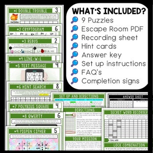 Easter Escape Room for Kids, Printable Party Game, Cipher Puzzles ...