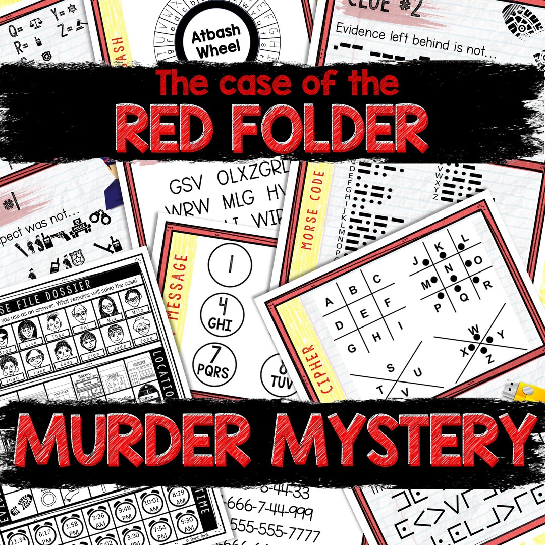 Murder Mystery Game for Kids Spy Party Red Folder Secret - Etsy