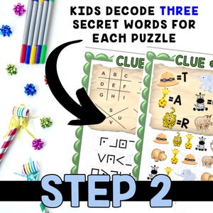 Safari Escape Room Word Search, Printable Party Game for Kids, Puzzles ...