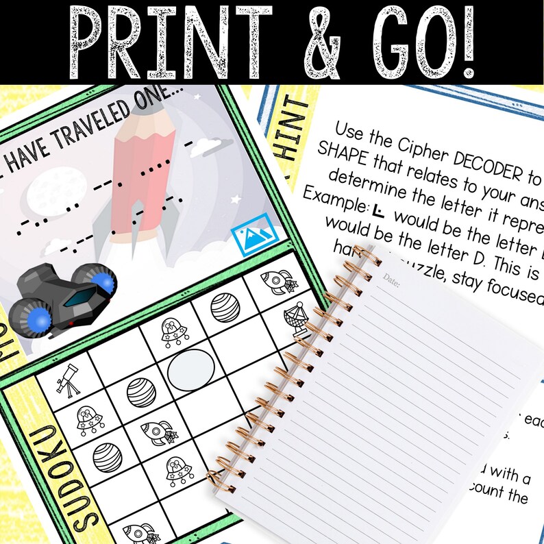 Escape Room for Kids - Printable Party Game – Space Race Escape Room ...