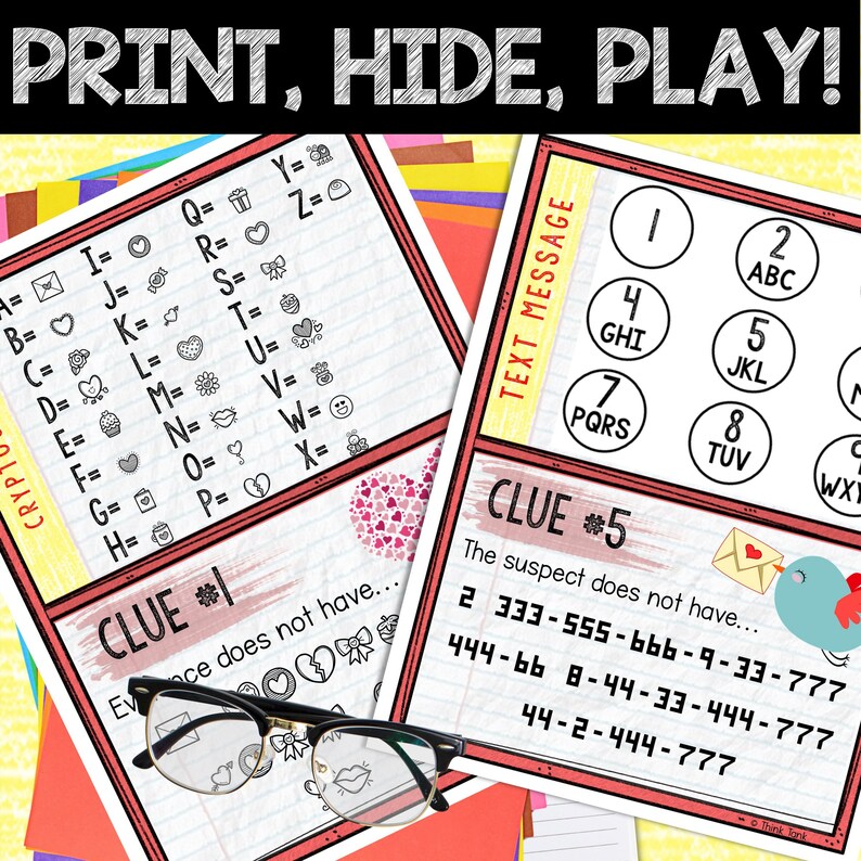 Murder Mystery Game for Kids – Spy Party – Valentine's Day – Secret ...