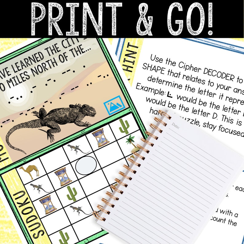 Escape Room for Kids Printable Party Game in the Desert - Etsy