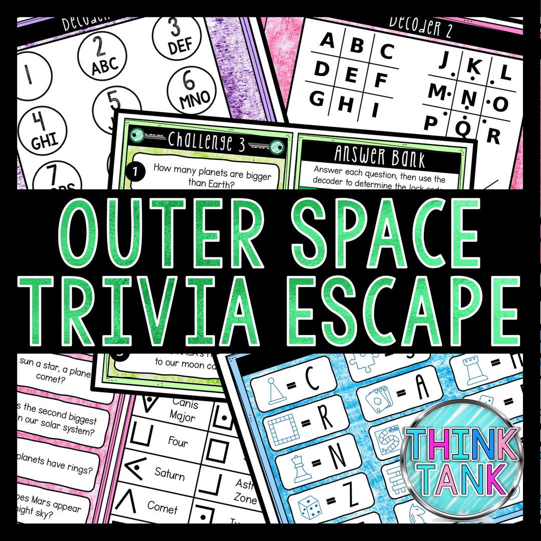 Outer Space Trivia Escape Game - Escape Room for Kids - Printable Party ...