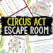 Escape Room for Kids Printable Party Game Circus Act Escape Room Kit ...