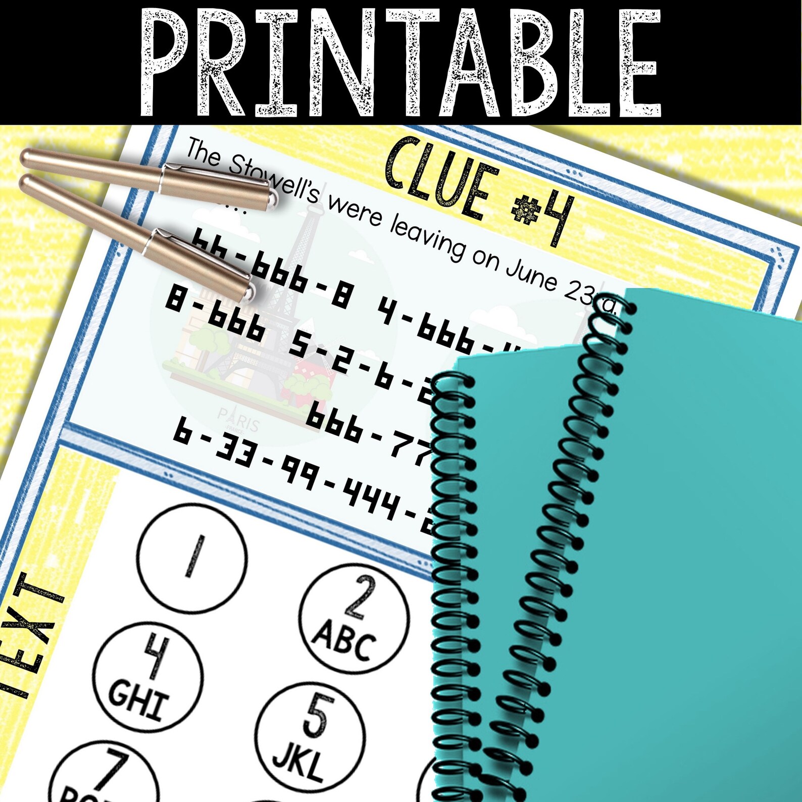 Logic Puzzle Scavenger Hunt Game for Kids - Party Game - Summer ...