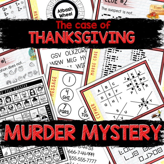 Murder Mystery Game for Kids Spy Party Thanksgiving | Etsy