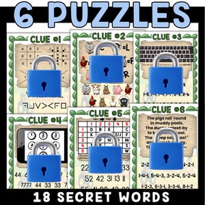 Farming Escape Room Word Search, Printable Party Game for Kids, Puzzles ...