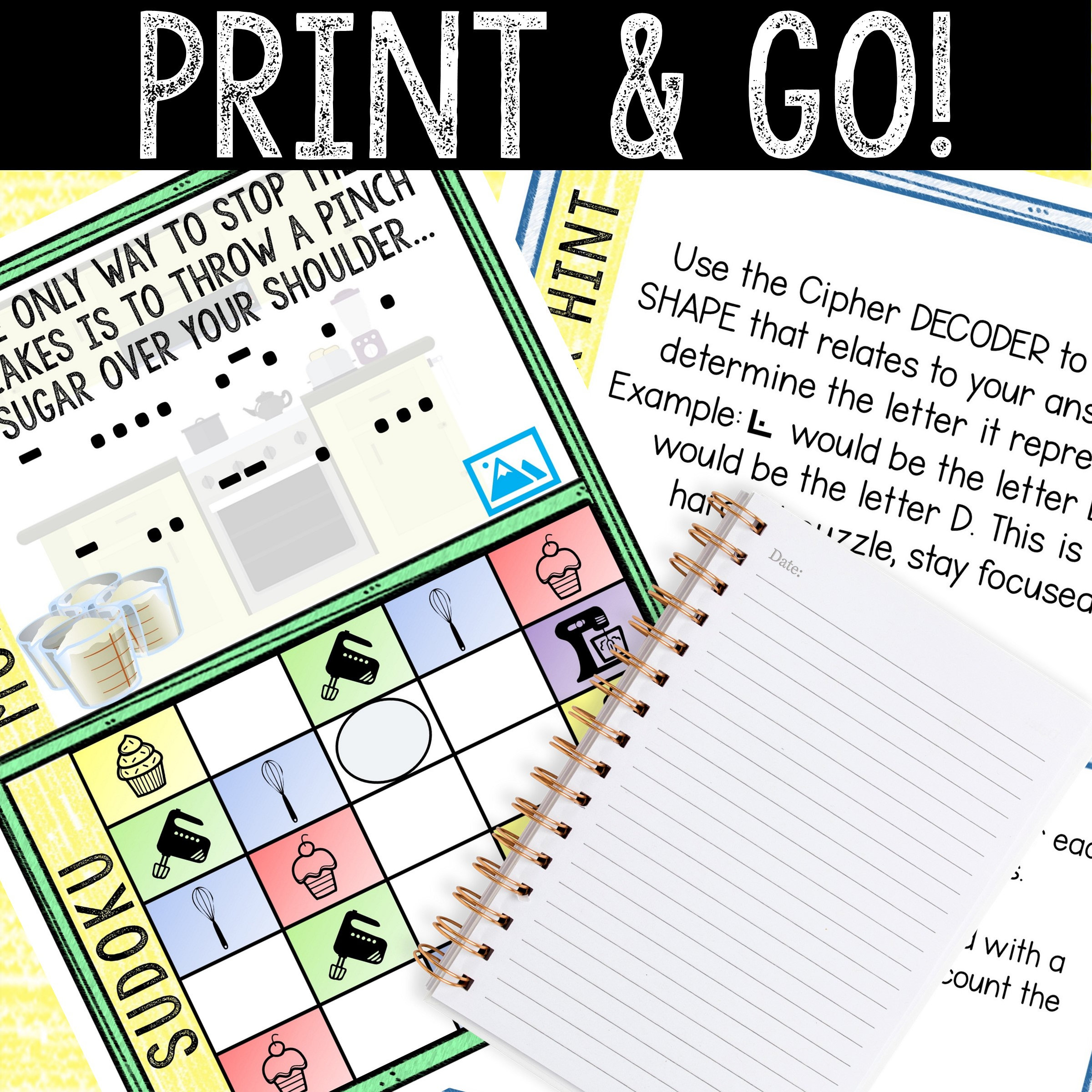 Escape Room for Kids Printable Party Game Flying Cupcakes - Etsy