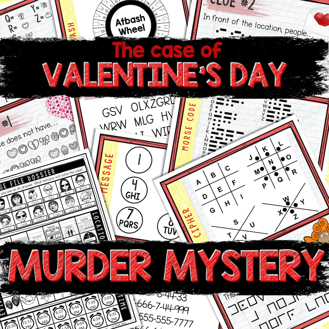 Murder Mystery Game for Kids – Spy Party – Valentine's Day – Secret ...