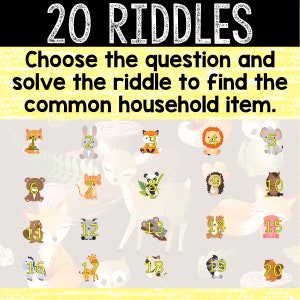 Animals Virtual Scavenger Hunt for Kids - Digital Party Game – at Home ...