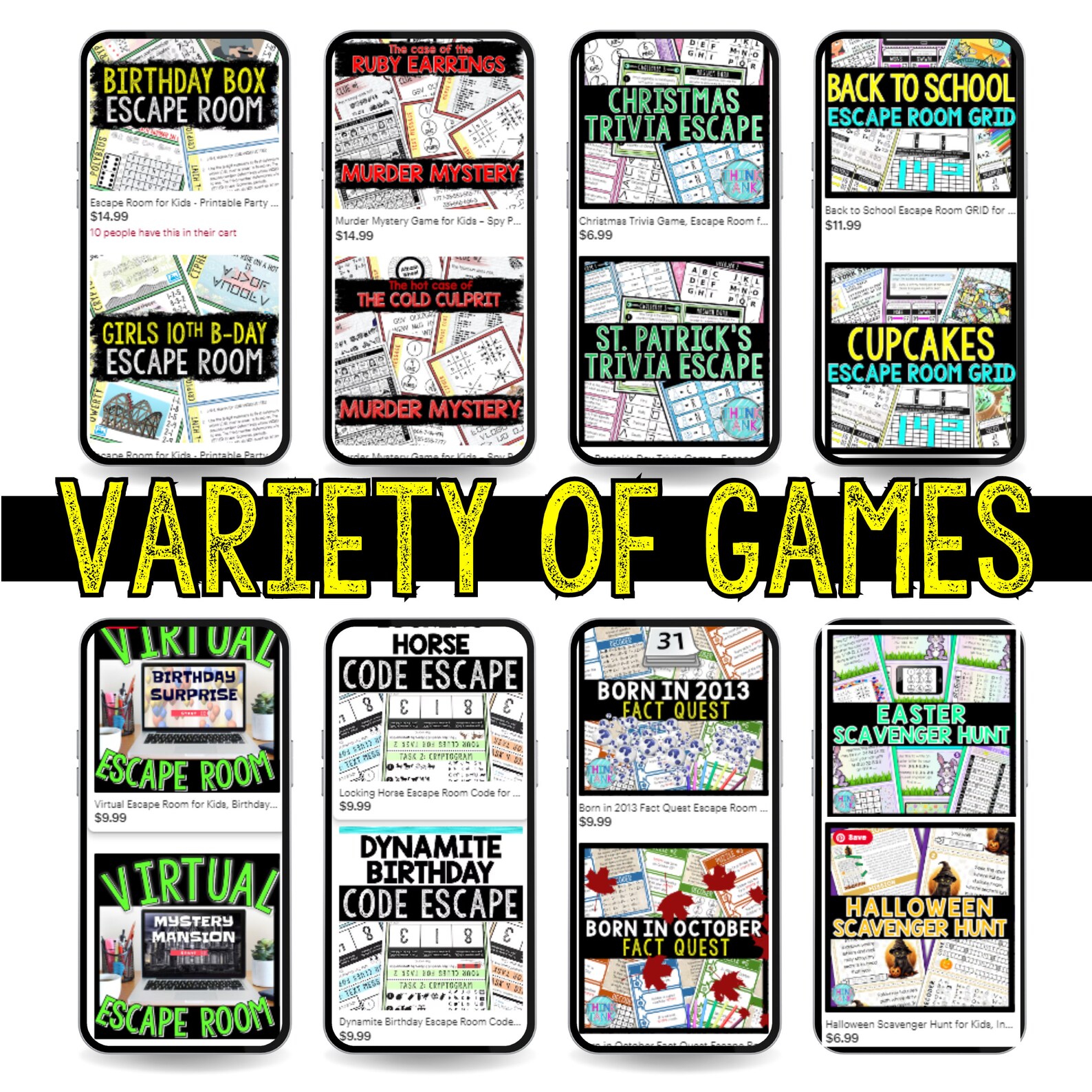 Escape Room for Kids DIY Printable Game Birthday Blast Escape Room Kit ...