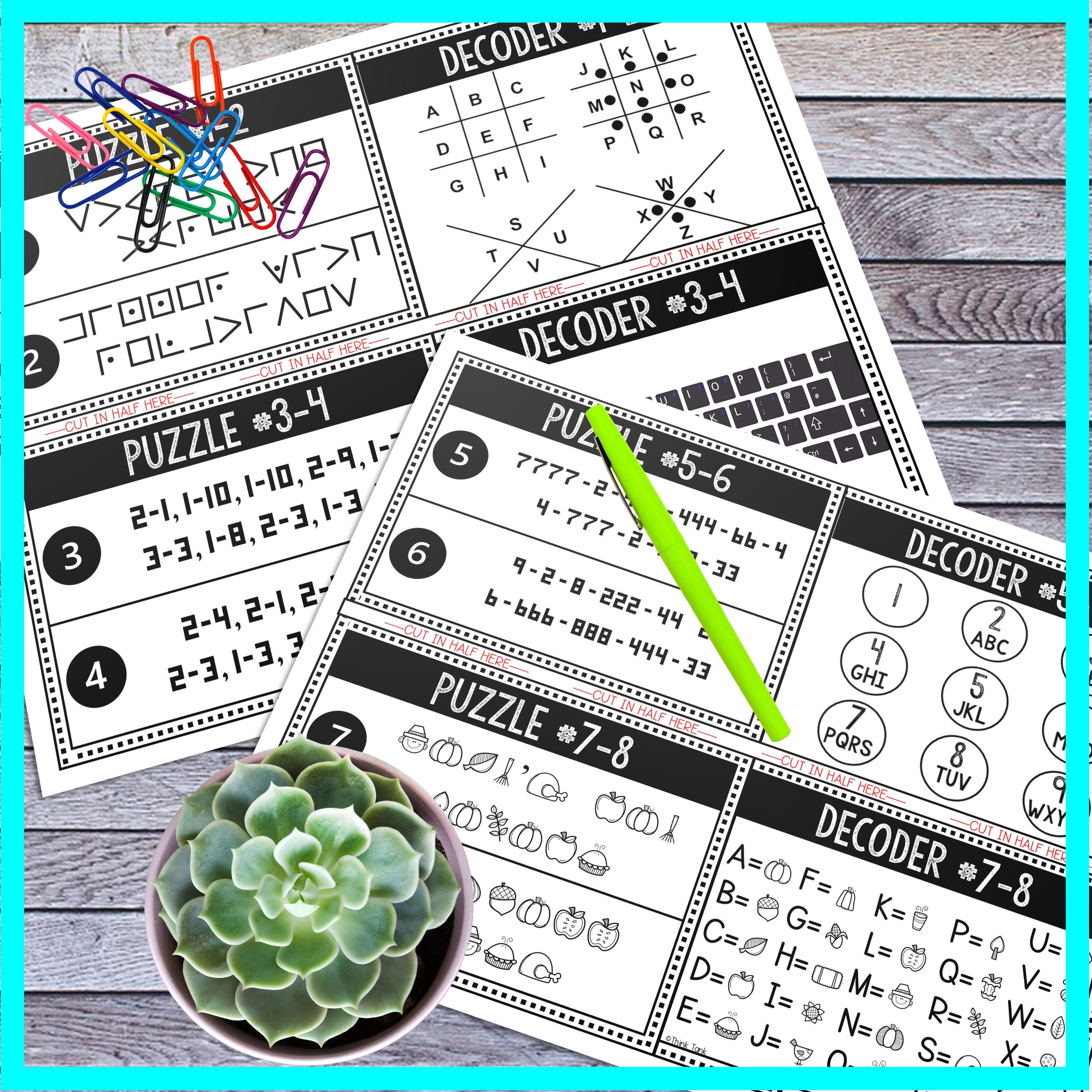 Thanksgiving Scavenger Hunt for Kids - Escape Room Puzzle Clue ...
