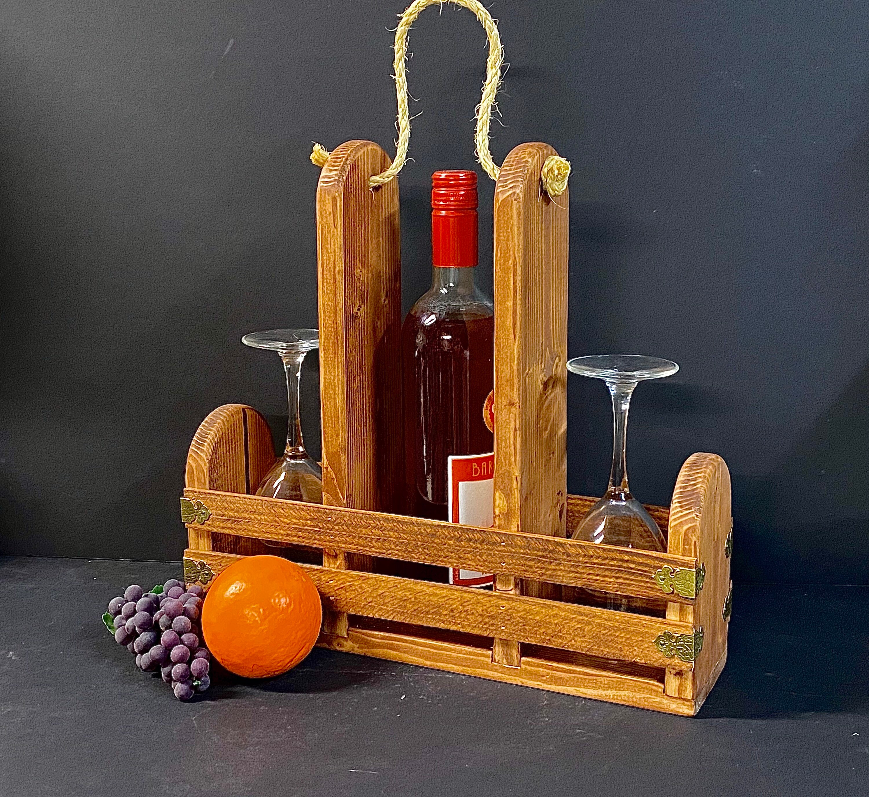 Wine Caddy Valentine Special Wine Caddy. for Wine Lovers. Handcrafted ...