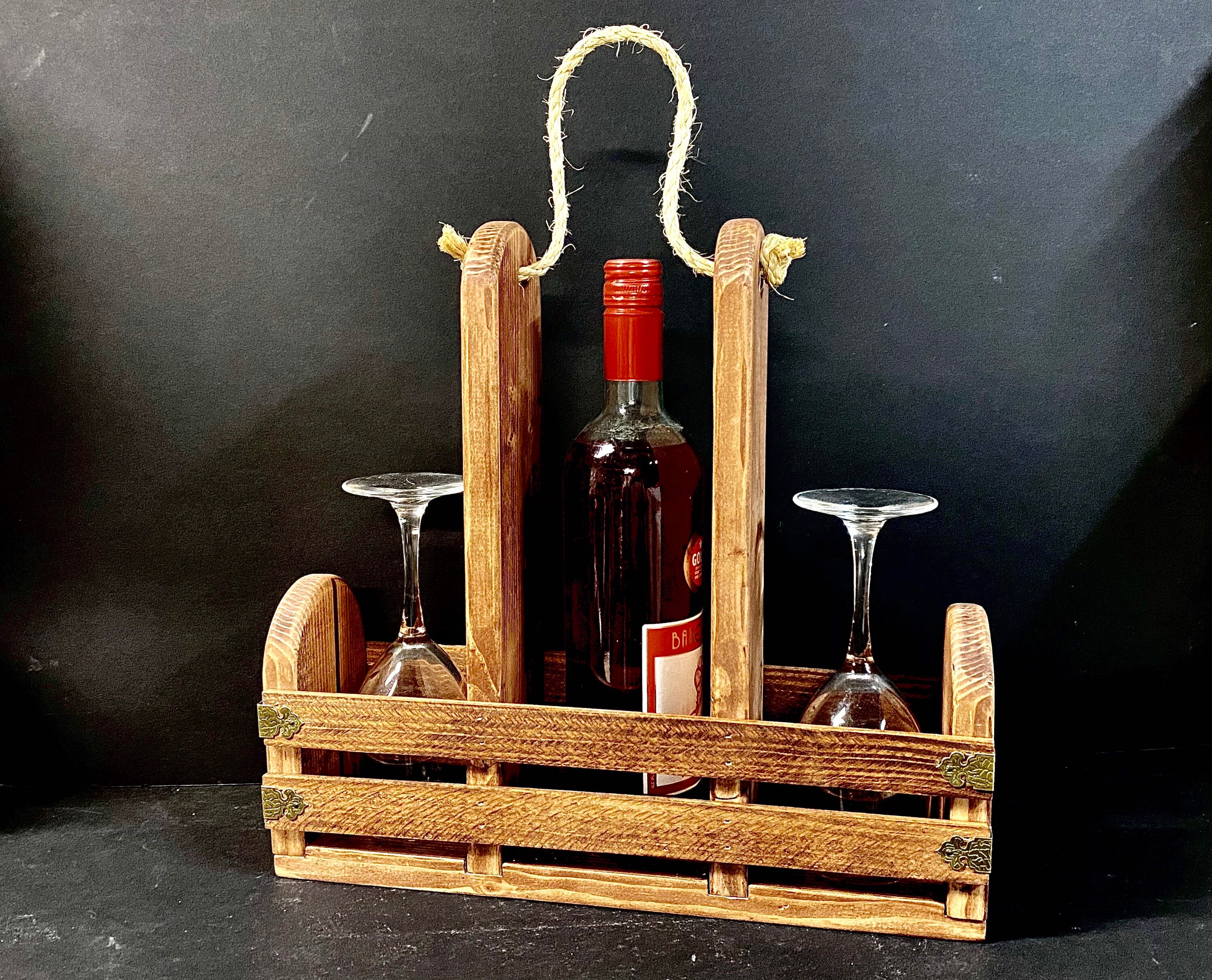 Wine Caddy Valentine Special Wine Caddy. for Wine Lovers. Handcrafted ...