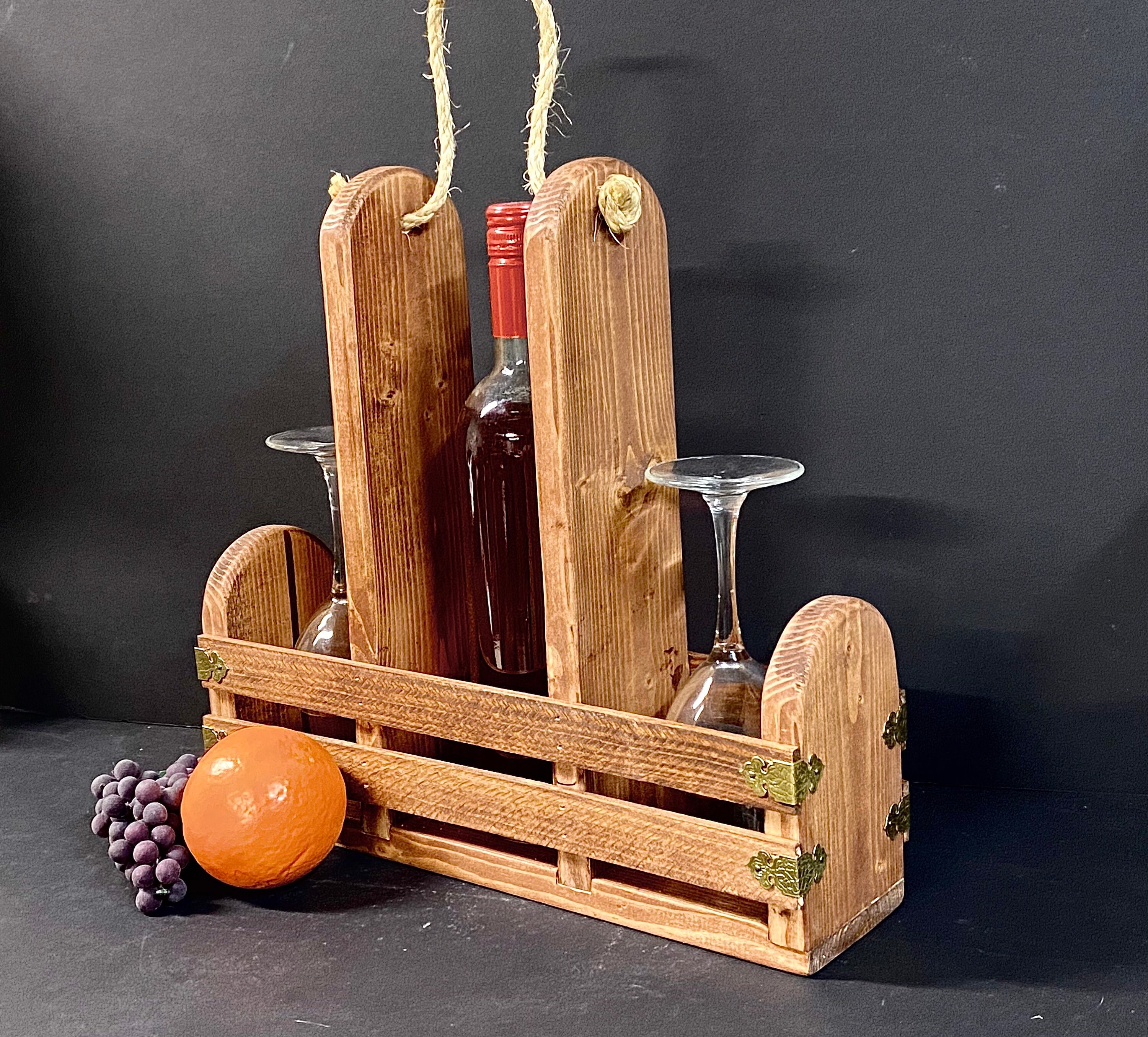 Wine Caddy Valentine Special Wine Caddy. for Wine Lovers. Handcrafted ...
