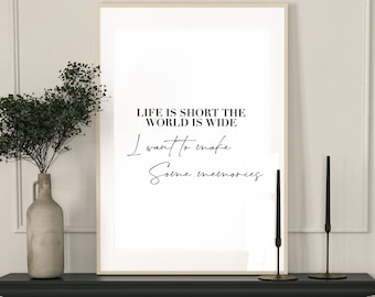 The World is Wide and I Want to Make Some Memories - Etsy