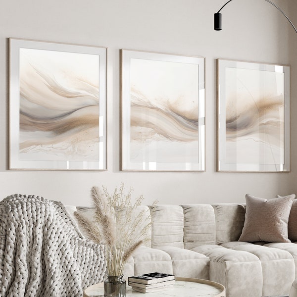 Neutral Abstract Art - Etsy