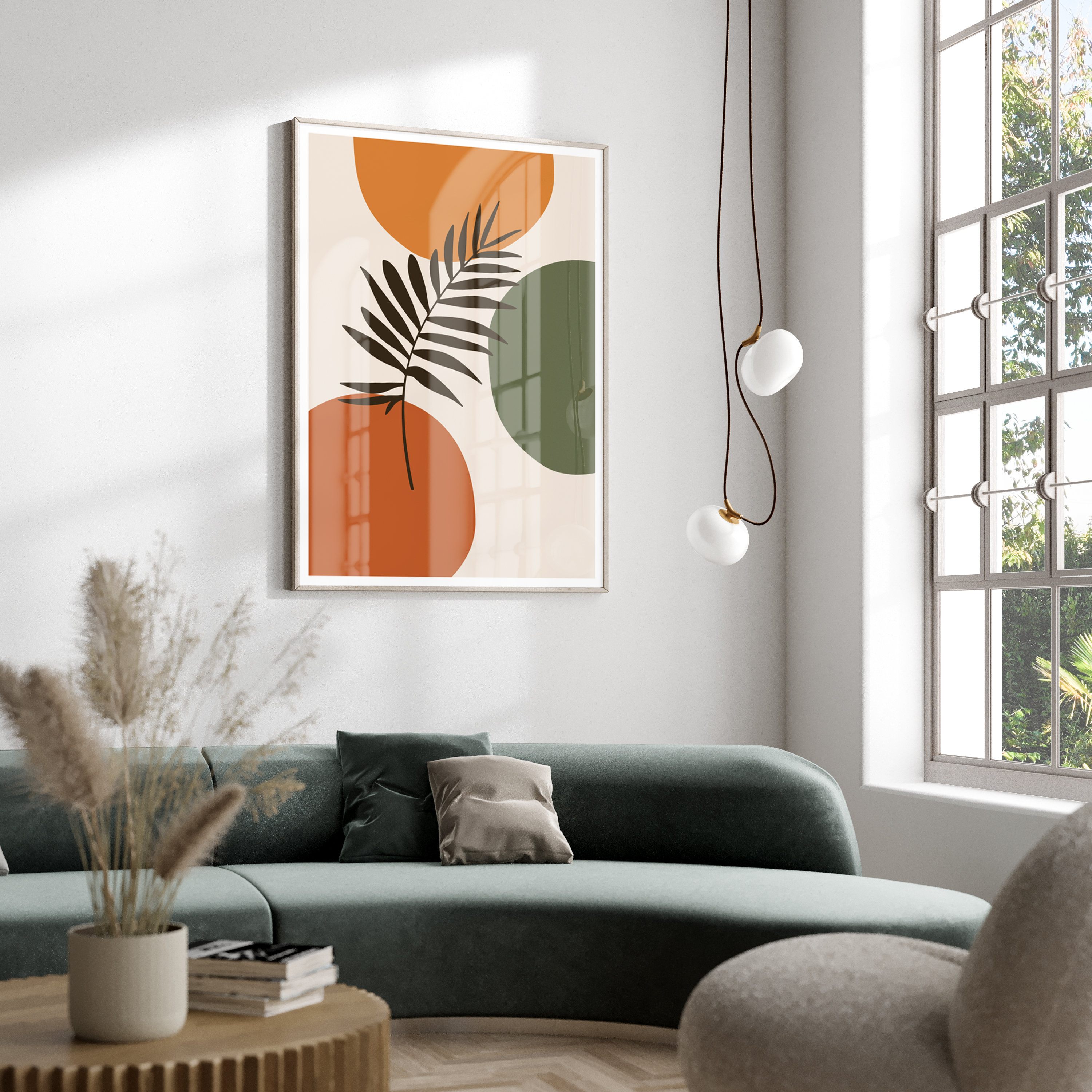 Boho Abstract Wall Art Prints, Boho Wall Decor, Set of 3 Prints, Scandi ...